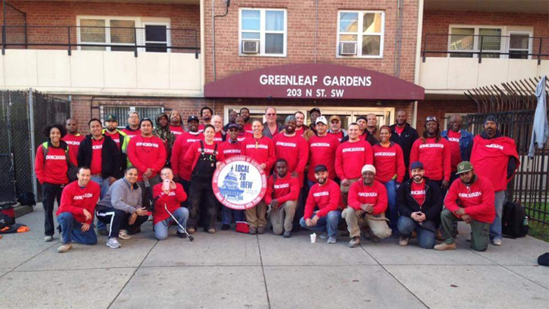 IBEW/EWMC Local 26 Volunteers Work with Heart - The Electrical Alliance